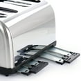 MegaChef 4 Slice Wide Slot Toaster with Variable Browning in Silver ...