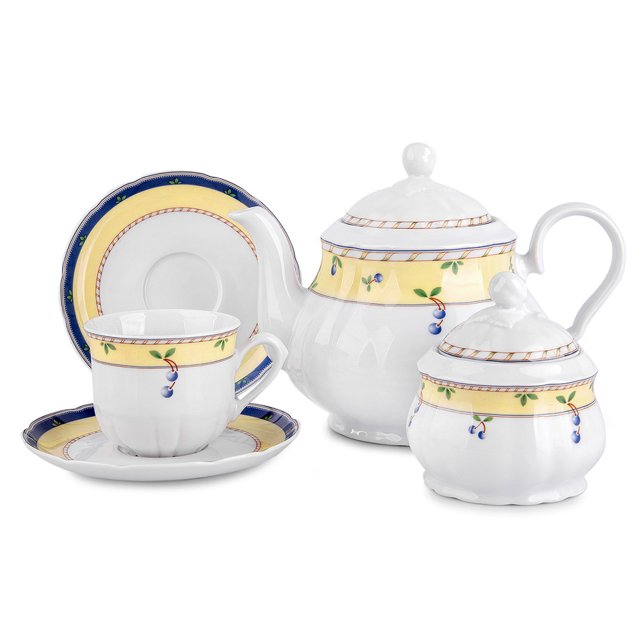 Tea Party Set for Women Vintage Garden Porcelain Tea Set of 14 for 6 ...