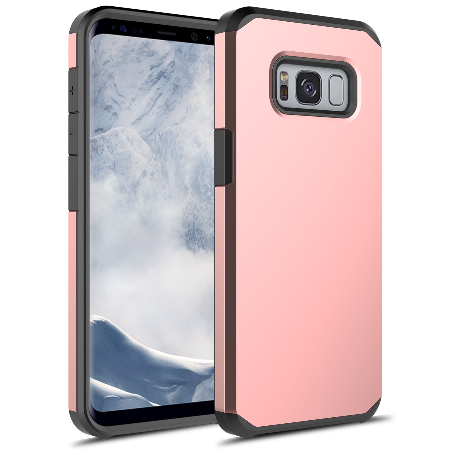 Samsung Galaxy S8 Case, Rosebono Slim Hybrid Shockproof Hard Cover Skin ...
