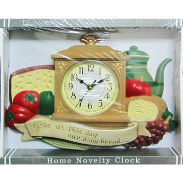 "Westclox 10"" 3D Apple Wall Clock, Battery Operated" - Walmart.com