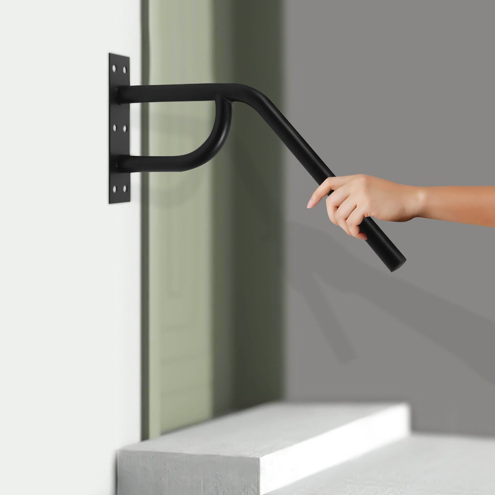 23in 1 Pack Handrail for Outdoor Steps Transitional Handrail Stairs ...
