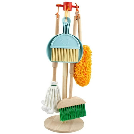 Kids Cleaning Set 6 Pcs Pretend Play Toy with Stand, Detachable Kid ...