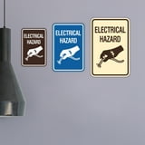 Portrait Round Electrical Hazard Sign (Black Gold) - Medium - Walmart.com