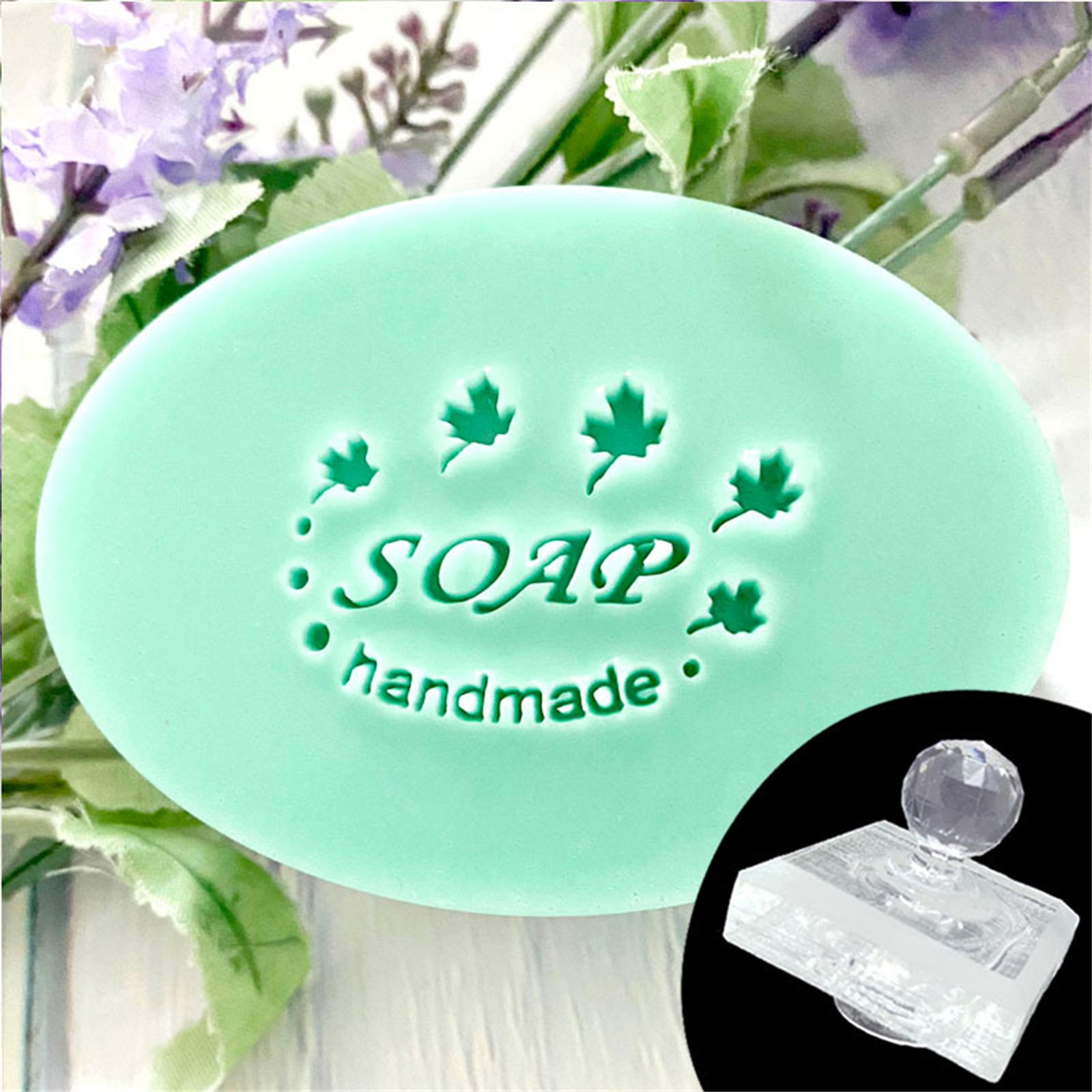 QUSENLON Transparent Soap Imprints Stamp Handmade Soap Words Acrylic ...