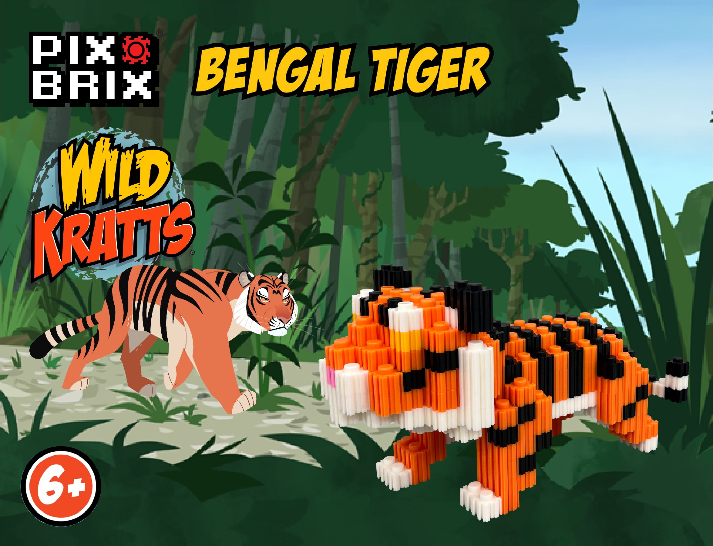 Pix Brix Wild Kratts Pixel Art Kit Bengal Tiger, 450 Pieces | ubicaciondepersonas.cdmx.gob.mx