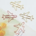 40Pcs Aircraft Metal Paper Clip 38x30mm File Organiser Clip Bookmarks ...