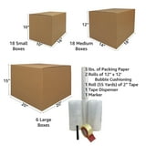 UBMOVE 3 Room Basic Kit 42 Packing Boxes and Supplies for Moving ...