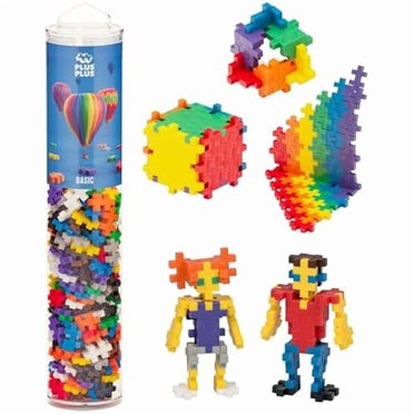 Plus-Plus Big – Open Play Tube – 15 Piece Neon Color Mix – Creative ...