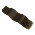 Clip In Hair Extensions Real Human Hair 16 Inch #2 Dark Brown Color ...
