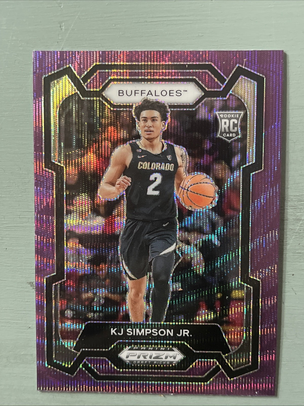 2024-25 Panini Prizm Draft Picks Kj Simpson Jr. #93 Purple Wave Prizm ...