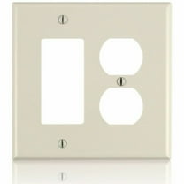 Leviton 80455-T Light Almond Two Gang Combination Toggle Switch Decora ...