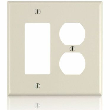 Leviton 80455-T Light Almond Two Gang Combination Toggle Switch Decora ...