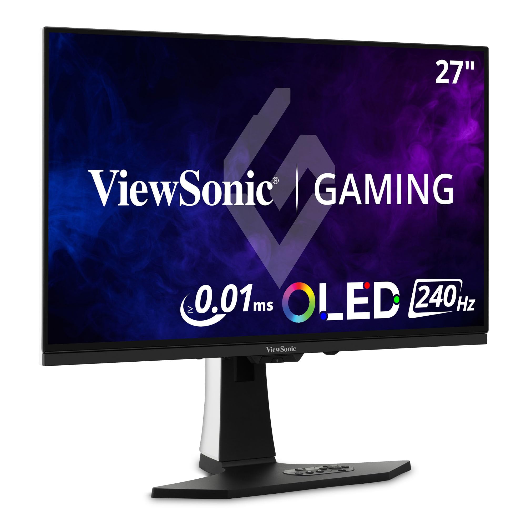 ViewSonic XG272-2K-OLED 27 Inch 1440p 240Hz OLED Ergonomic White Gaming ...