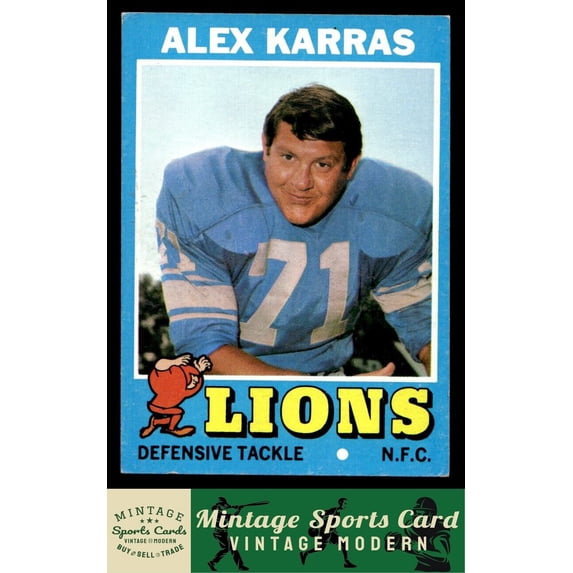1971 Topps Alex Karras #41 - Walmart.com