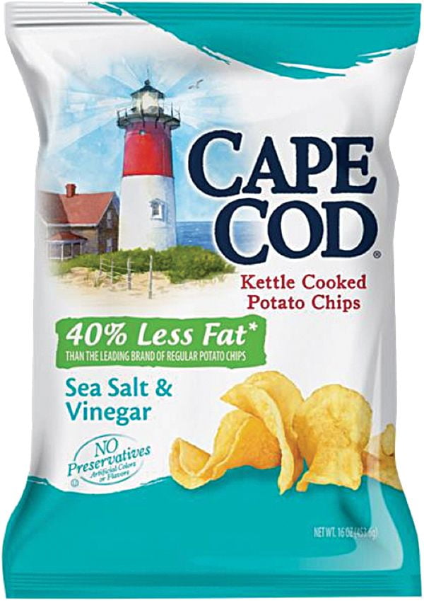 Cape Cod Less Fat Sea Salt & Vinegar Kettle Cooked Regular Potato Chips ... Cape Cod Less Fat Sea Salt & Vinegar Kettle Cooked Regular Potato Chips ...