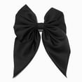 Claire's Black Satin Hair Bows with Barrette Clip Closure, Elegant Hair ...