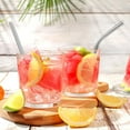 [10 Pcs] 6 Inch Metal Drinking Straws - 0.24" Diameter 304 Stainless ...