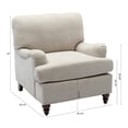 Arm Chair | English Roll Arm Design | Removable Legs and Cushion | Seat ...