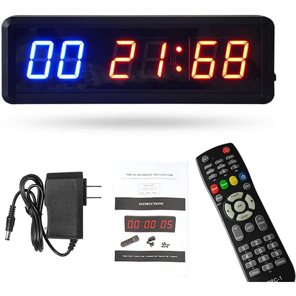 Gym Timer Stopwatch with Remote Countdown/up Clock for Home Gym Fitness ...
