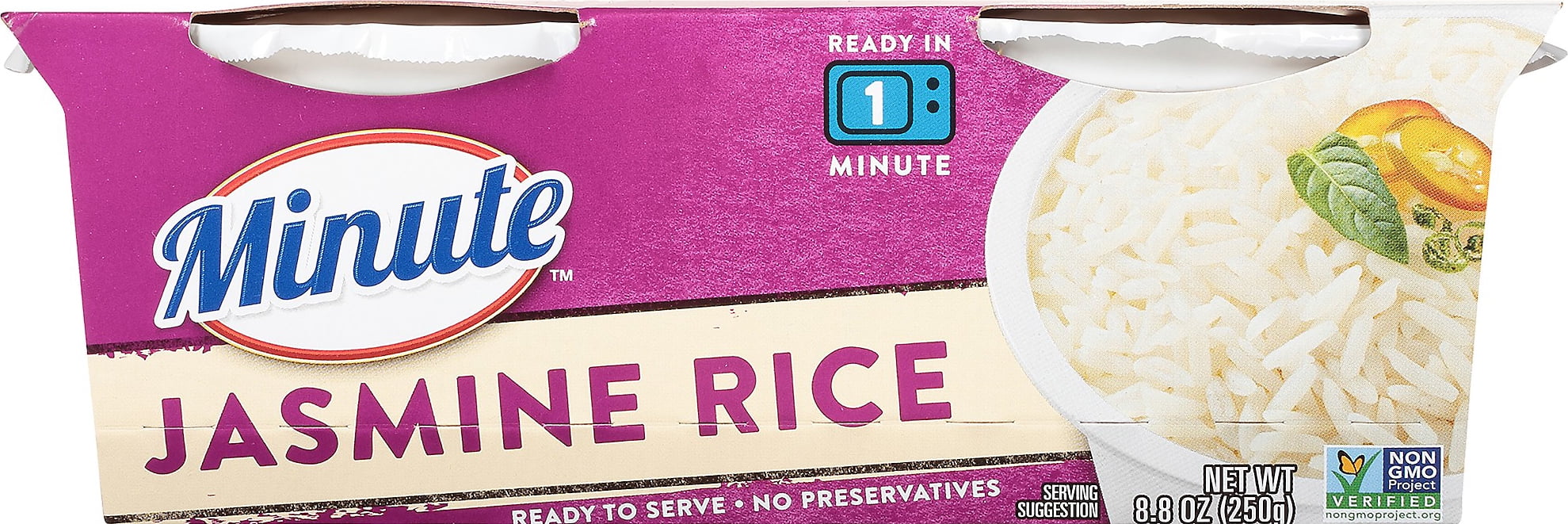Minute Jasmine Rice, Microwaveable Rice Cups, 4.4 oz, 2 Ct - Walmart.com