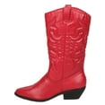 Reno Red Soda Cowboy Western Stitched Boots Women Cowgirl Boots Pointy ...