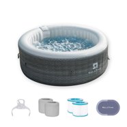Mspa Soho Premium Inflatable Hot Tub, 132 Jets, 4+2 Person, 700W Air ...