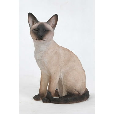Hi-Line Gift Ltd Sitting Siamese Cat Statue - Walmart.com