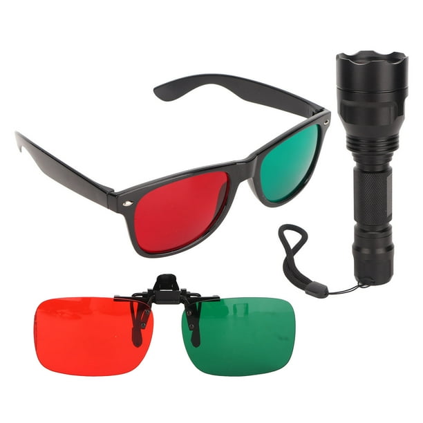 Flashlight Red Green Glasses,1200mAH 4 Dot Test Penlight Ophthalmic ...