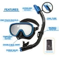 Reef Tourer Adult Single-Window Mask & Snorkel Combo Set, Black/Metallic Blue - Walmart.com