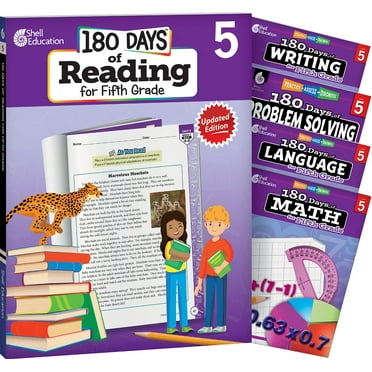 180 Days of Reading for K-6, Set of 7 Assorted Reading Workbooks, One ...