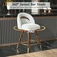 HomeZeer Swivel Counter Height Bar Stools Set of 4, 24 Inch Modern ...