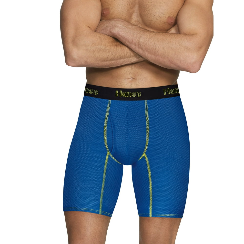 Hanes Mens Comfortflex Fit Long Leg Boxer Brief 3 Pack