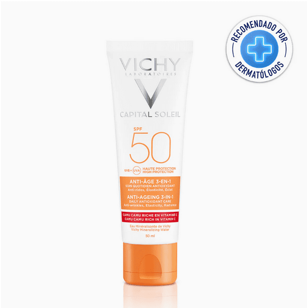 Vichy Ideal Soleil FPS 50 Anti-Edad, Protector Solar para Piel Sensible ...