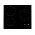 26-inch 3-Burner Ceramic Cooktop with Infrared Heating, 2600W Electric ...