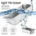 10 Pack Hotel Pans Stainless Steel Steam Table Pan 1/3 Size, 0.8 mm ...