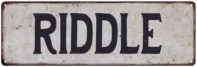 RIDDLE Vintage Look Gift Rustic Chic Metal Sign 6x18 206180036613 ...