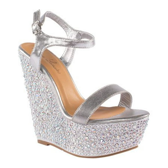 Silver Wedge Sandals