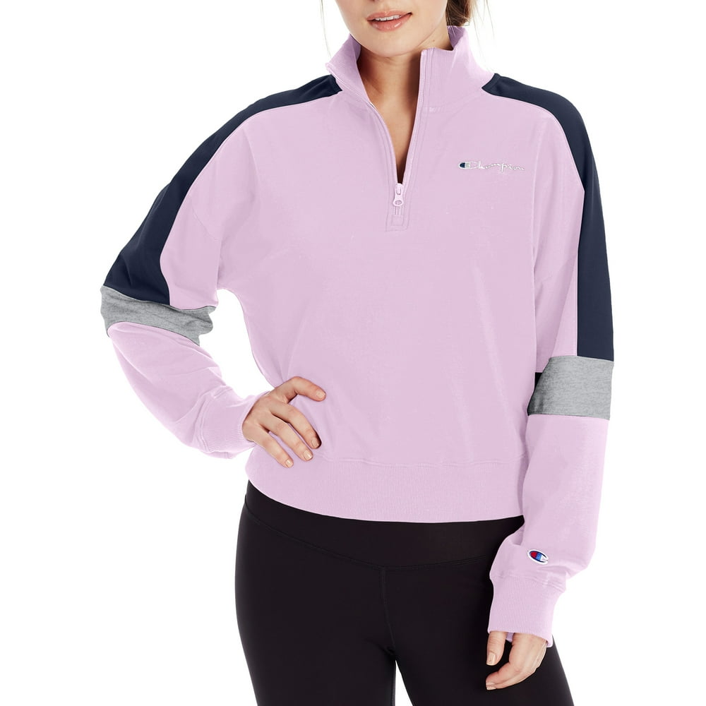 Champion - Champion Women's Campus Quarter Zip Sweatshirt with Taping ...