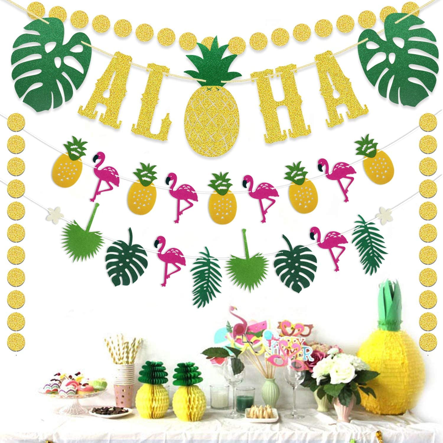 Party Like A Pineapple Balloon Banner Hawaiian Party Decor Pineapple ...