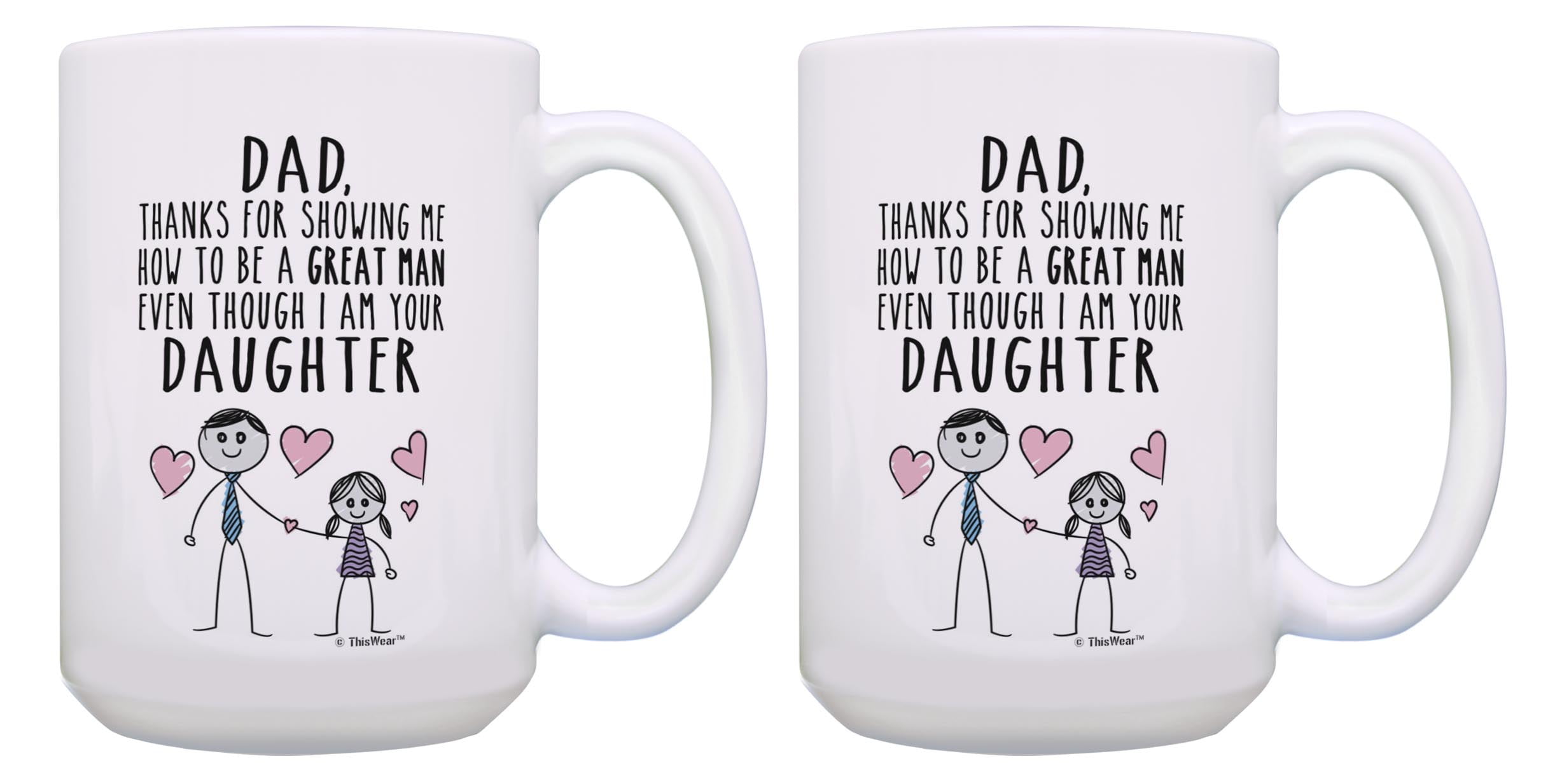 ThisWear Father Daughter Gifts Dad Thanks for Showing Me How to Be A ...
