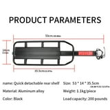 BUCKLOS Adjustable Aluminum Rear Bike Rack - Quick Release, Reflective ...