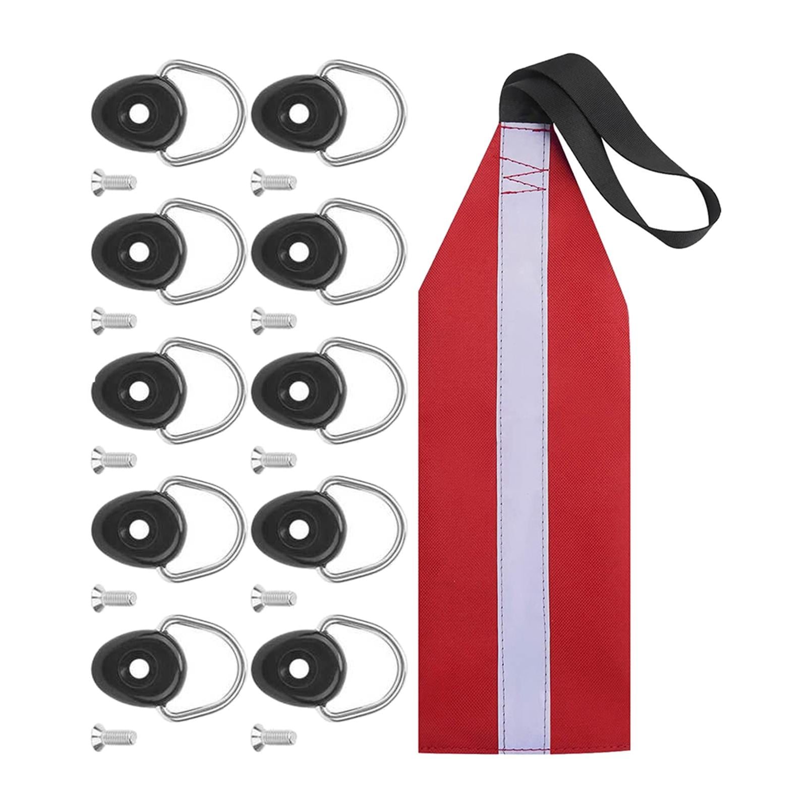 Kayak High Visible Canoe Trailer Warning D Rings Rope Buckle Lanyard ...