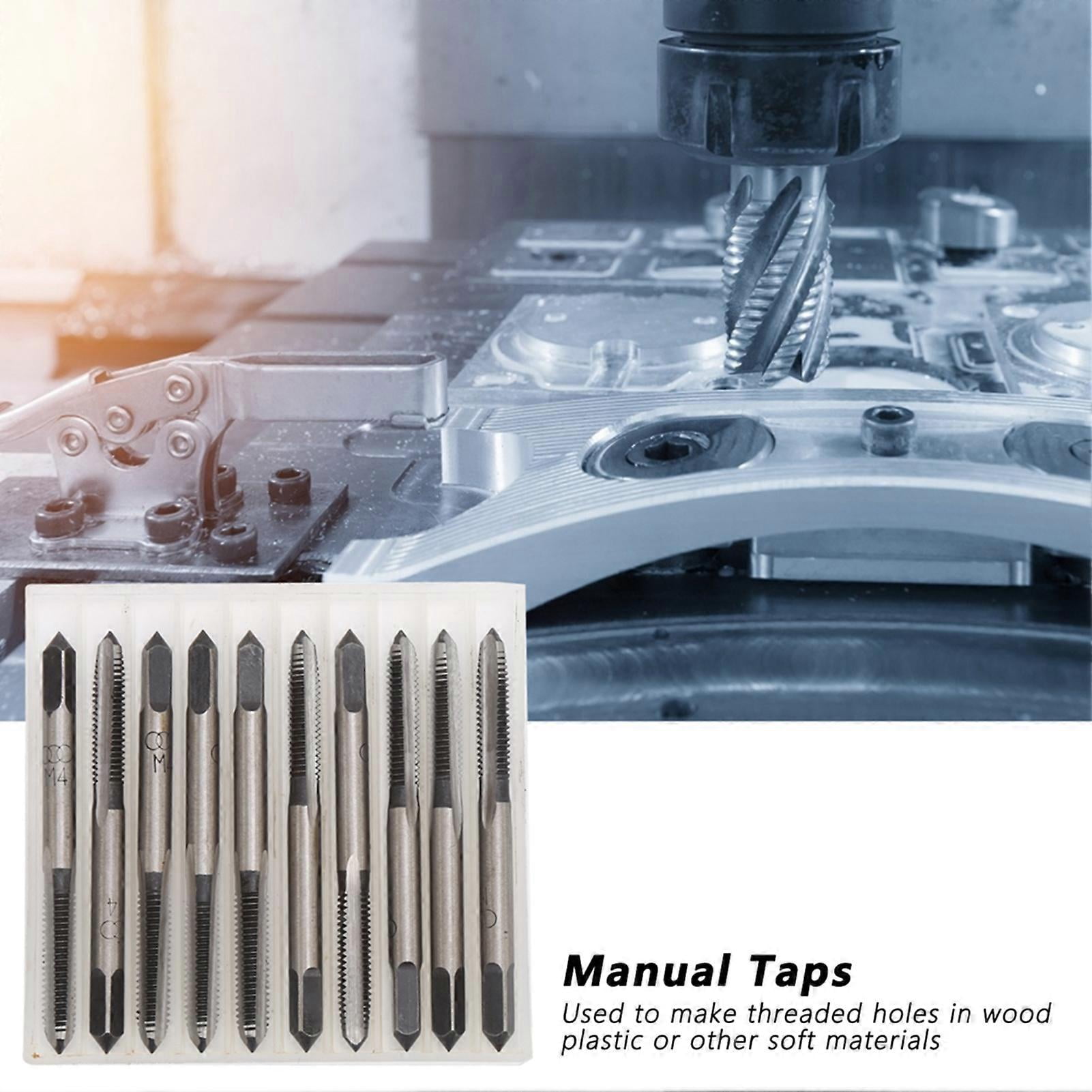 10pcs M4 Carbon Steel Metric Hand Taps Hardware Machine Tools ...
