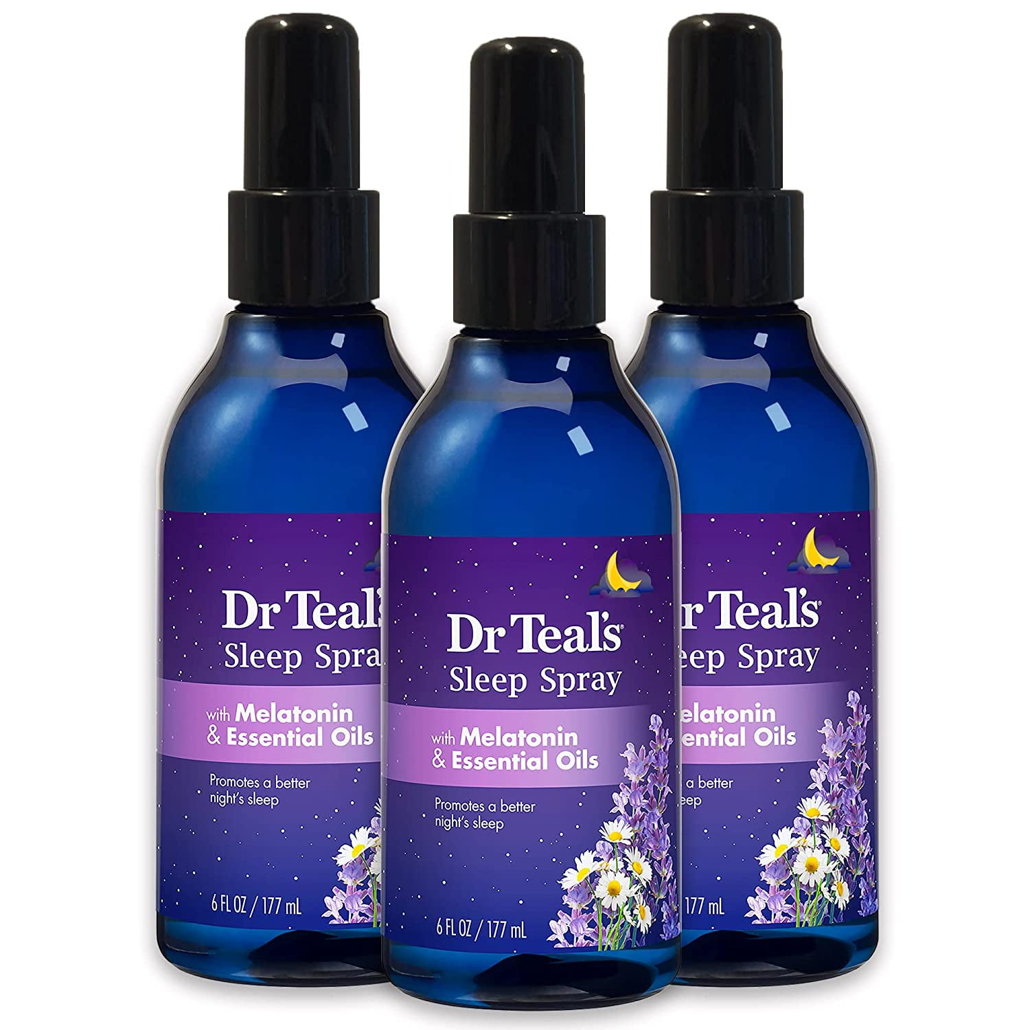 Dr Teal's Sleep Spray, Melatonin & Essential Oils, 6 fl oz (Pack of 3 ...