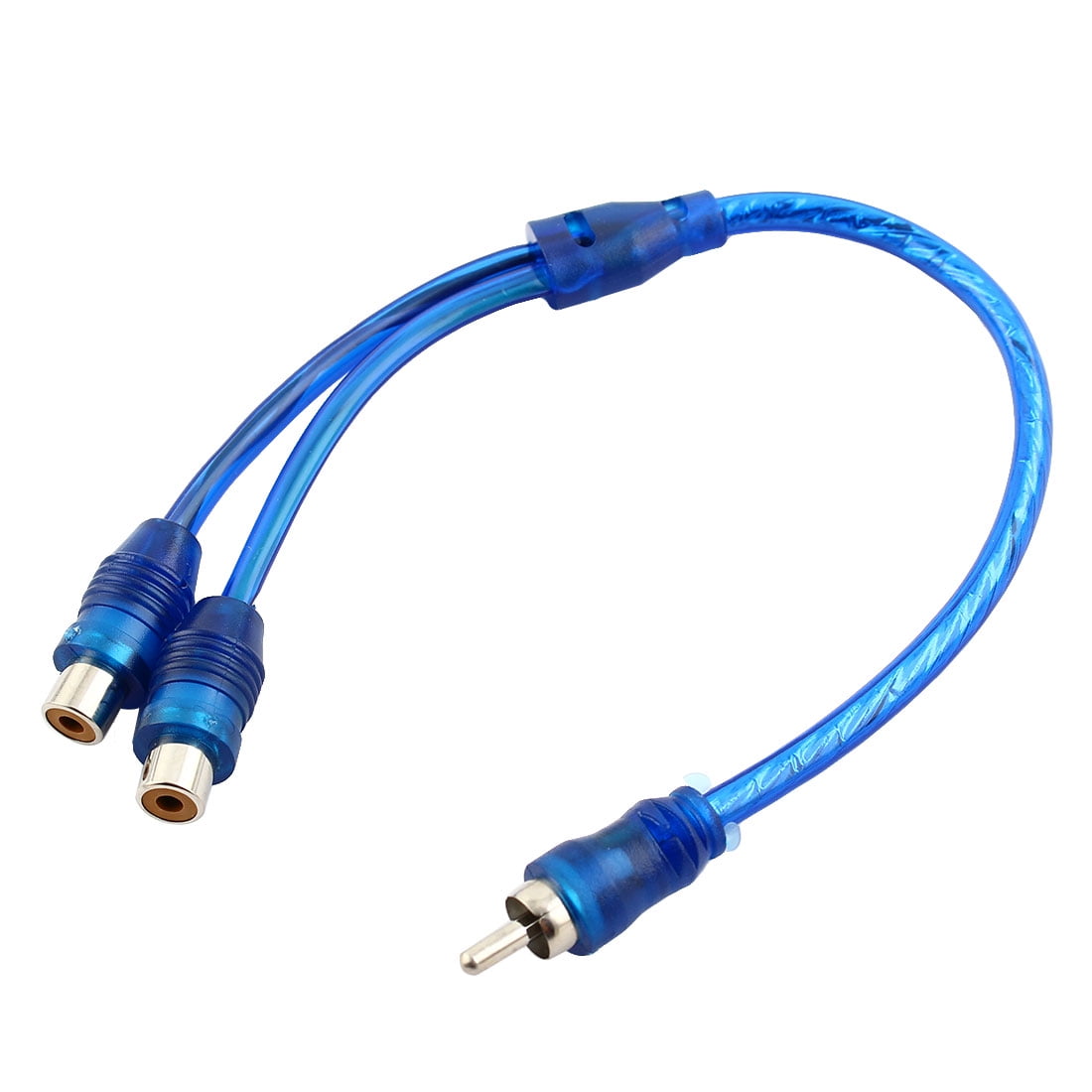 2pcs RCA 2 Female to 1 Male Converter Y Cable Audio Video Adapter 25cm ...