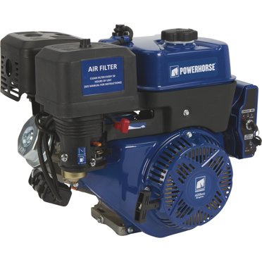 15HP Electric and Recoil Start Horizontal Shaft Engine with 18 amp ...