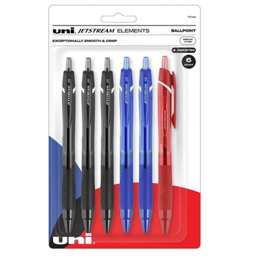 Uniball Jetstream Elements Ballpoint Pens, Medium Point (1.0mm), Blue ...