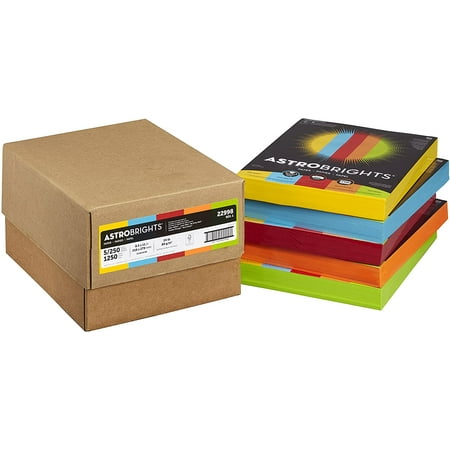 Astrobrights Color Paper, 8.5" x 11", 24 lb/89 GSM, Mixed Carton 5 ...