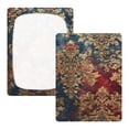 BZSMCE Soft Fitted Cotto Sheets In Dark Gold Wine Vine Pattern ...