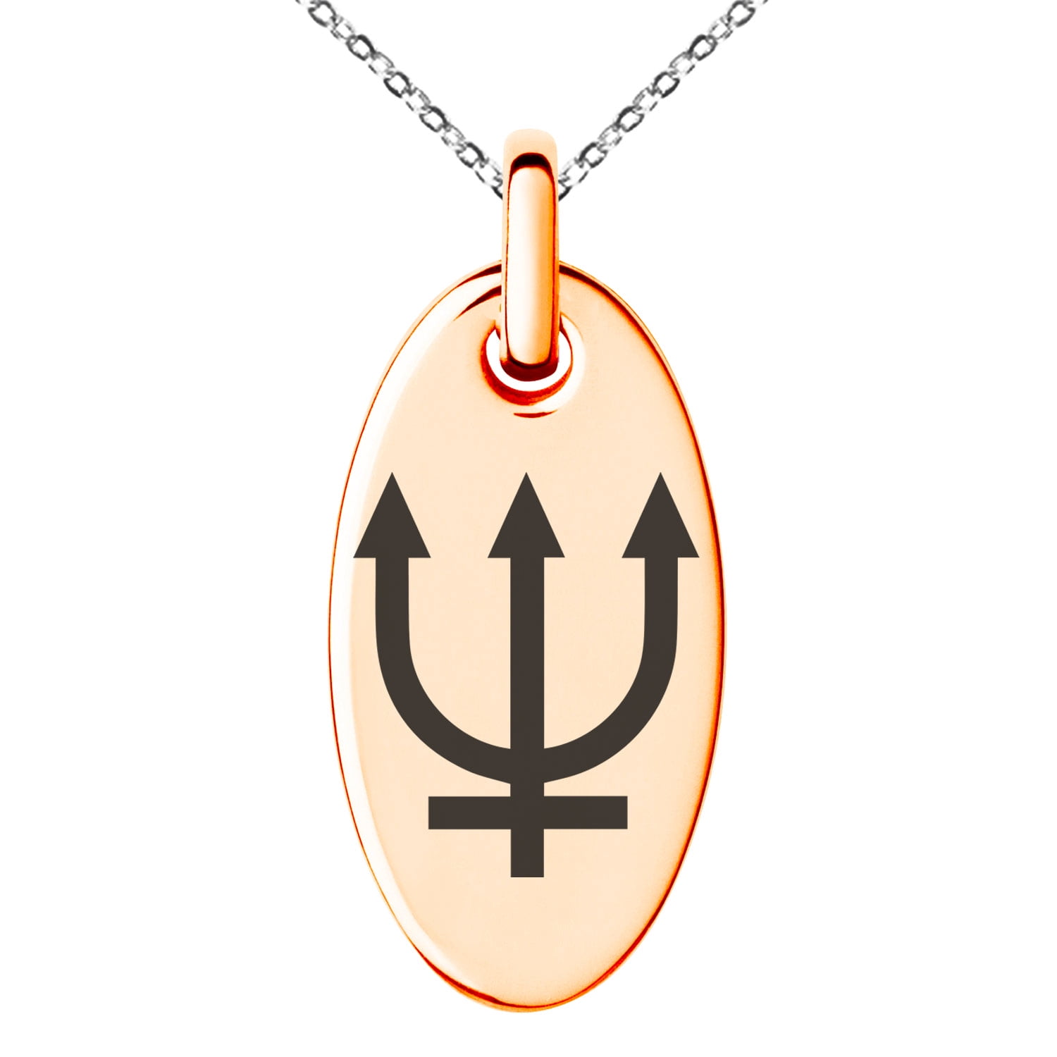 Stainless Steel Solar System Planetary Neptune Engraved Small Oval ...